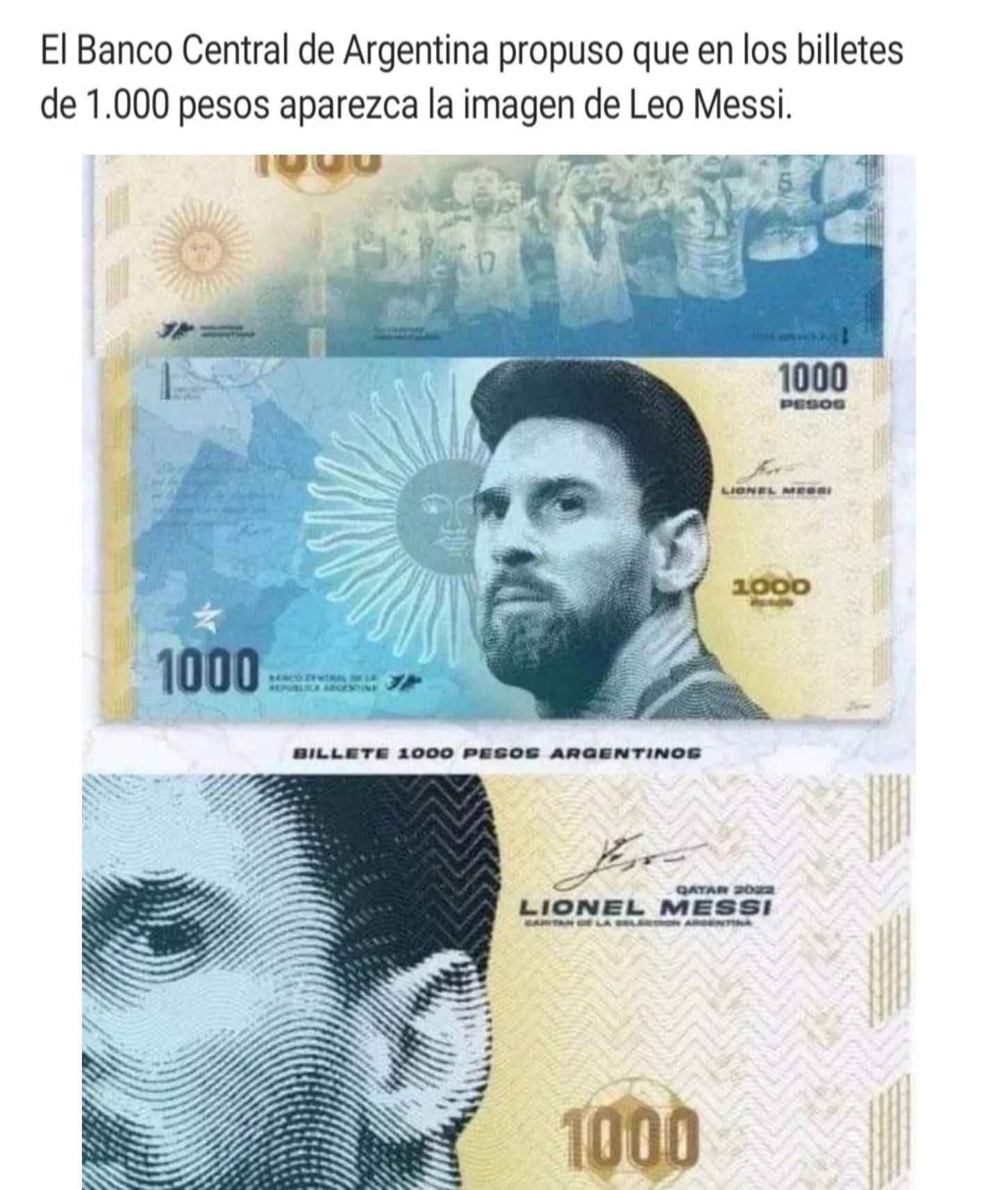 El Banco Central De Argentina Propuso Que En Los Billetes De 1 000 El Banco Central De Argentina Propuso Que En Los Billetes De 1 000