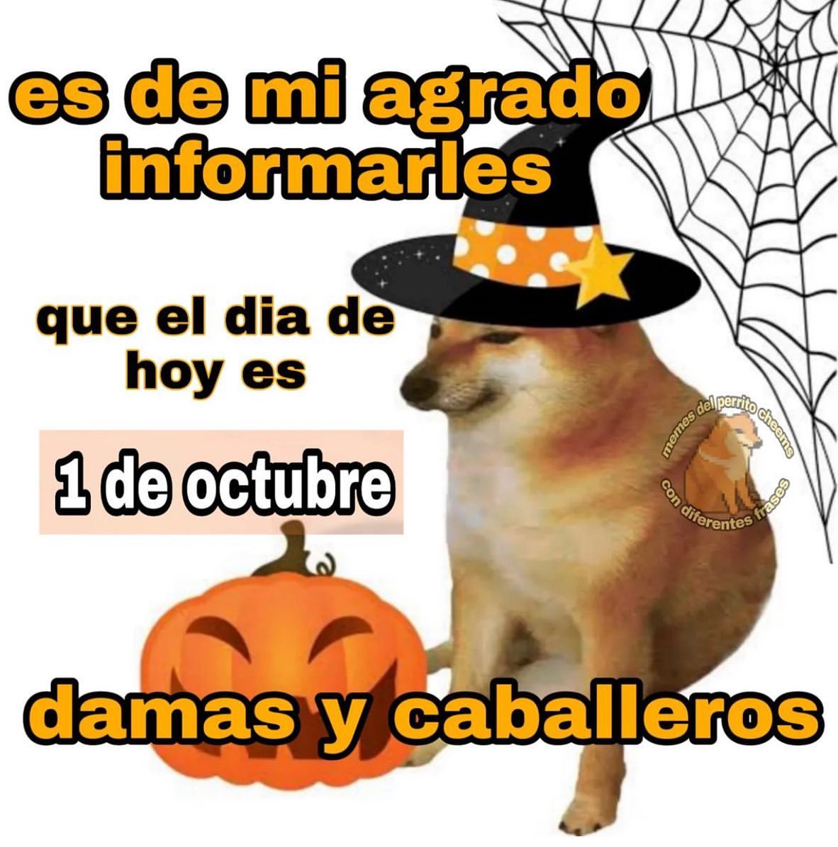 Es De Mi Agrado Informarles Que El Dia De Hoy Es 1 De Octubre Damas Y Es De Mi Agrado Informarles Que El Dia De Hoy Es 1 De Octubre Damas Y