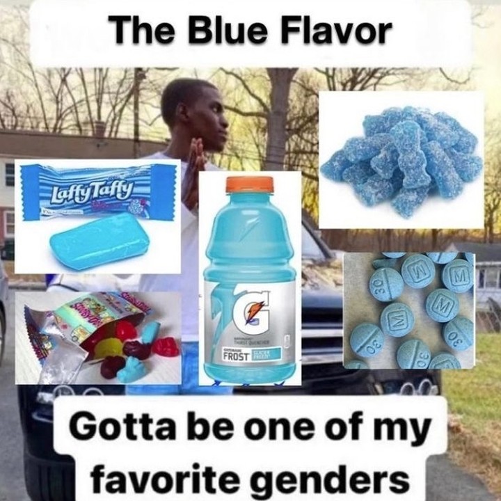 The Blue Flavor Gotta Be One Of My Favorite Genders Funny