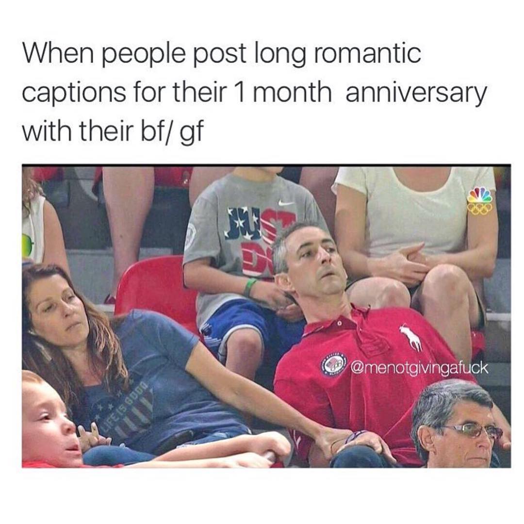 When People Post Long Romantic Captions For Their 1 Month Anniversary 
